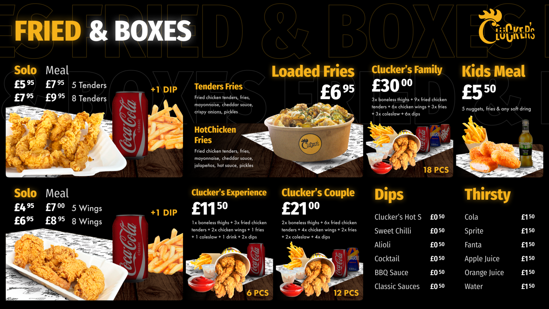 Menu - Cluckers